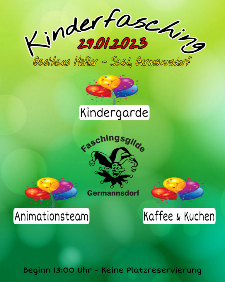 Kinderfasching – Faschingsgilde Germannsdorf e.V.